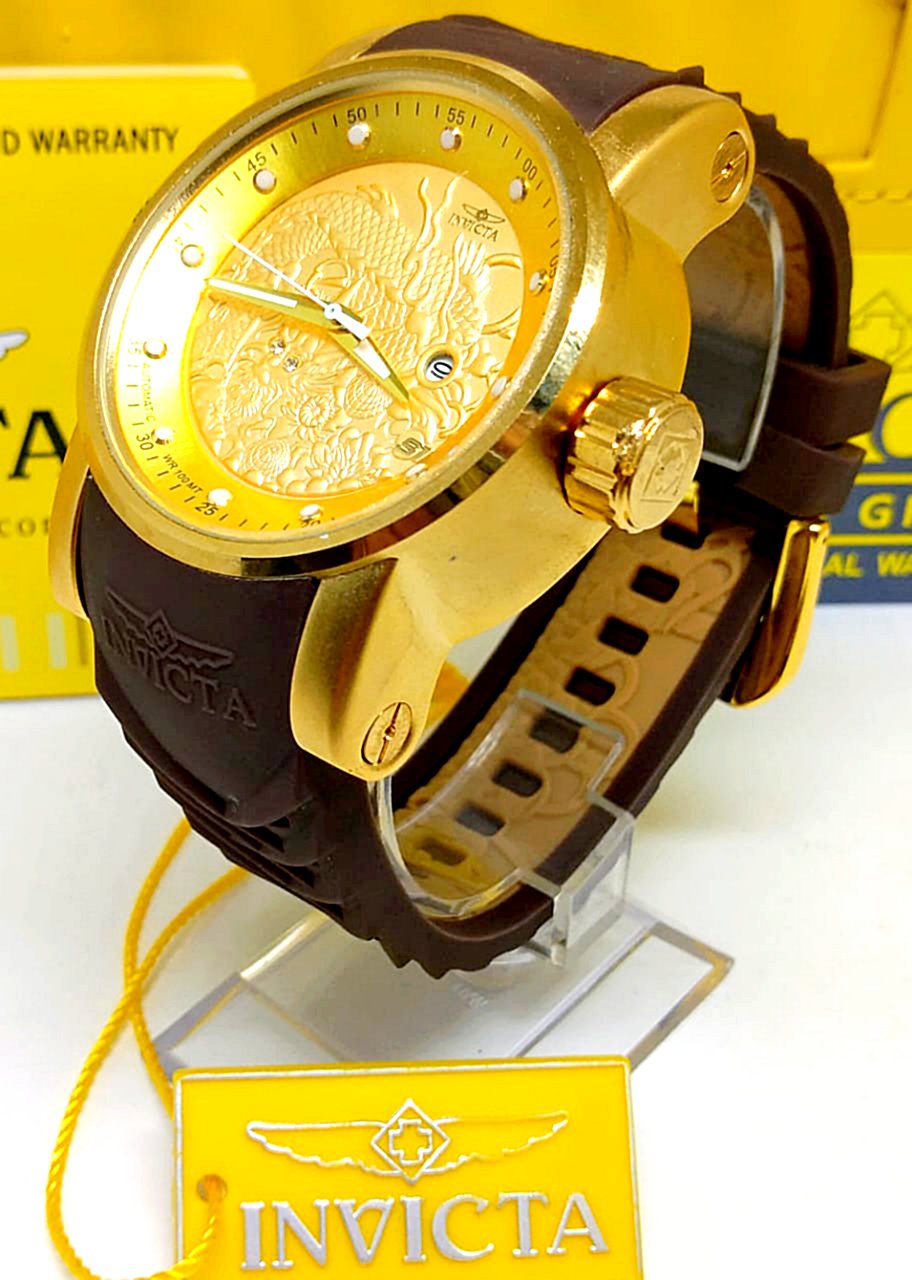 Relógio Invicta Yakuza Pulseira Marrom - LN Grifes