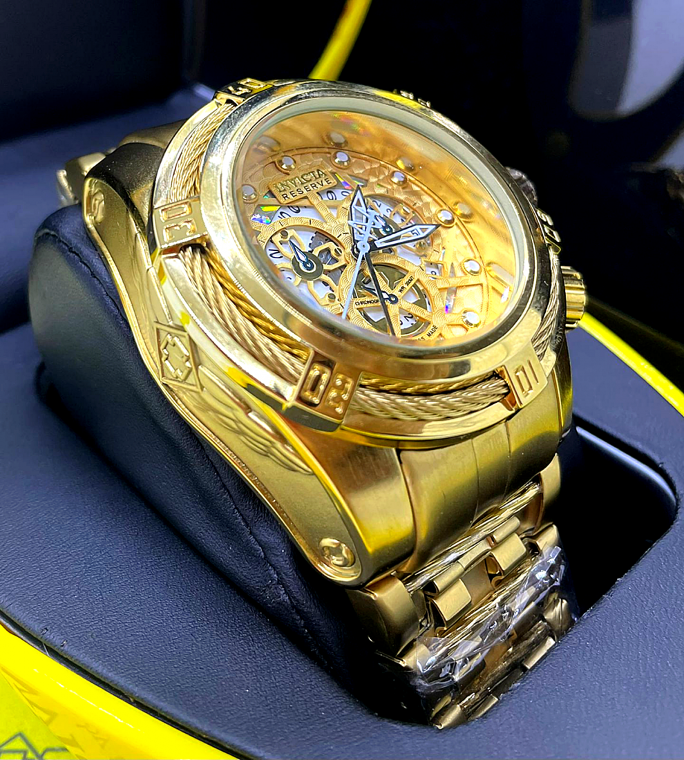 BLACK FRIDAY Invicta Zeus Bolt Skeleton Banhado PROVA D’ÁGUA + 2 ...