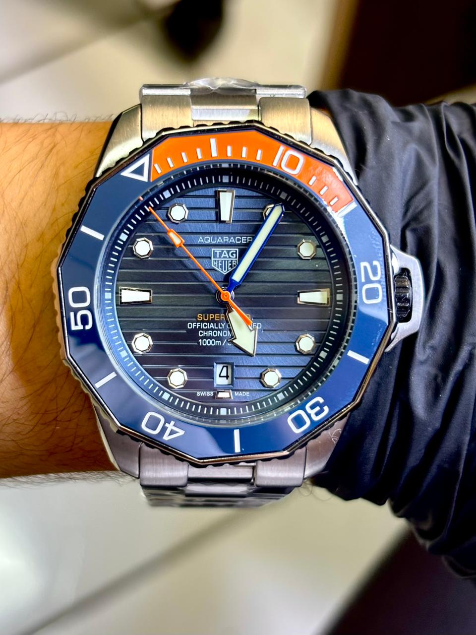🎁 MEGA PROMOÇÃO Relógio Tag Aquaracer Mostrador Azul AUTOMÁTICO PREMIUM ...