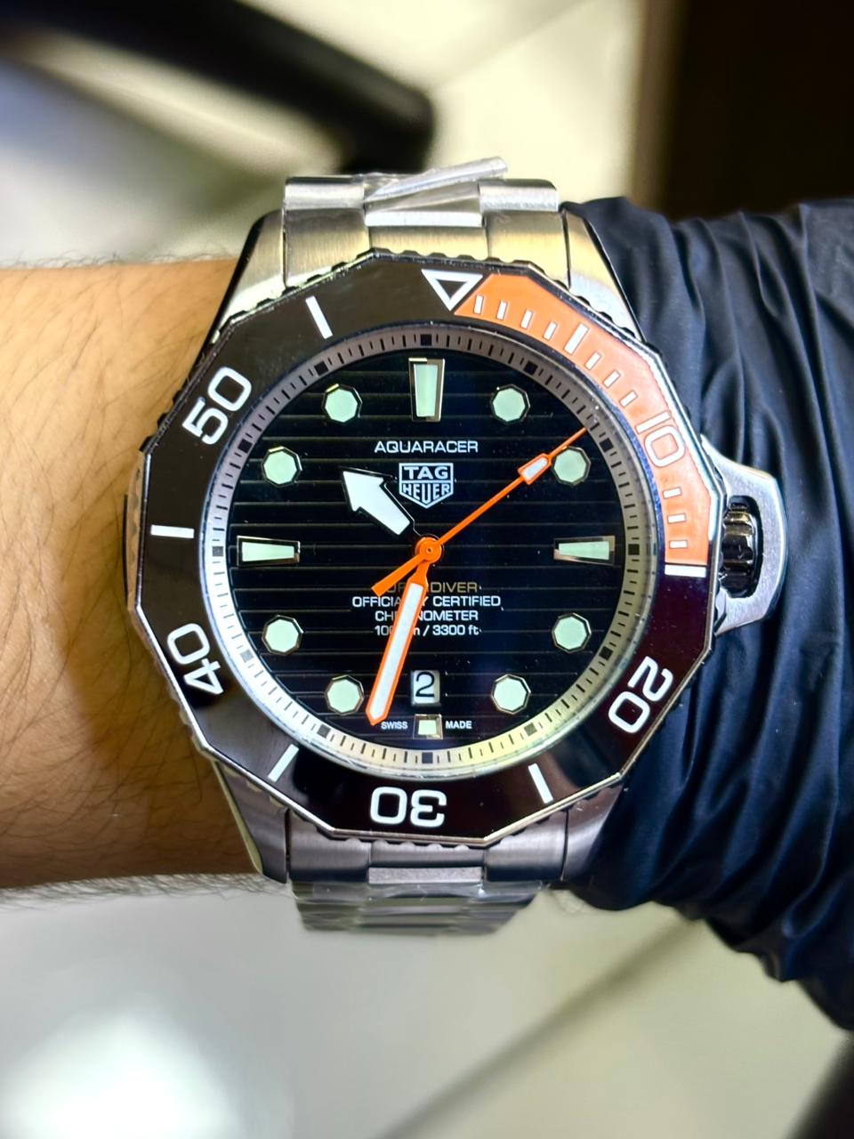 🎁 MEGA PROMOÇÃO Relógio Tag Aquaracer Mostrador Preto AUTOMÁTICO ...